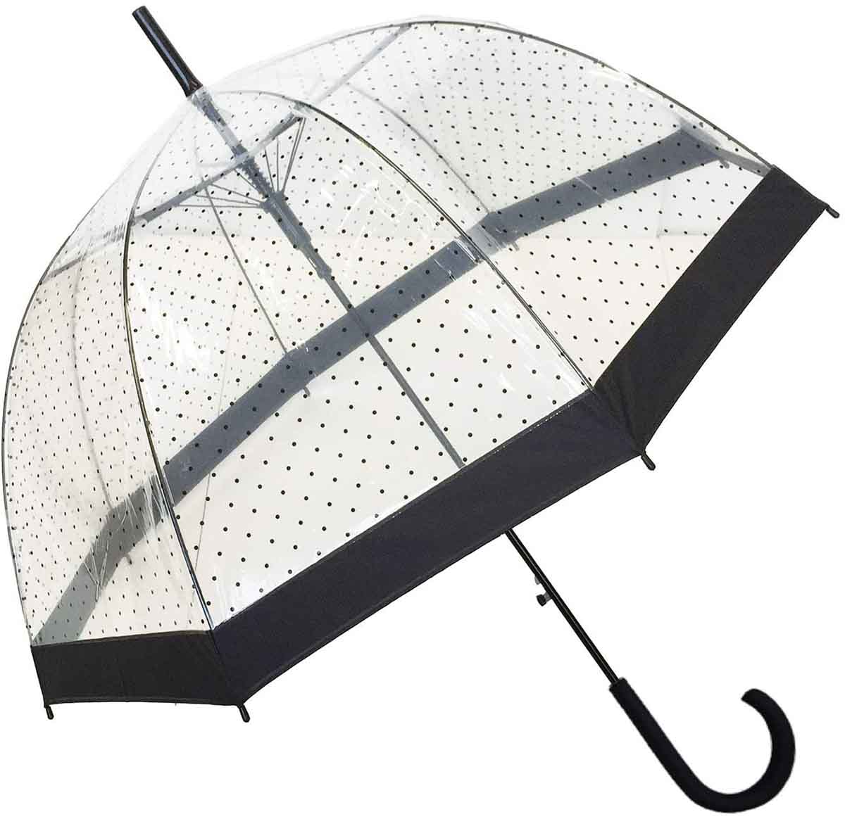 Paraguas transparentes para hacer frente a la lluvia otoñal con estilo